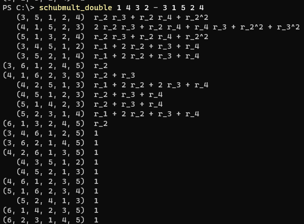 schubmult | Software for multiplying Schubert polynomials