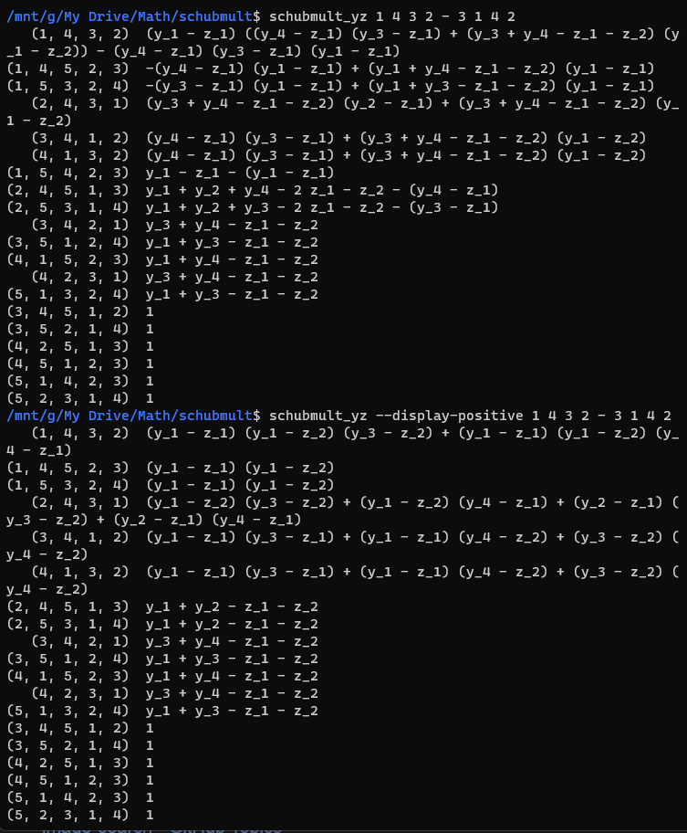 schubmult | Software for multiplying Schubert polynomials